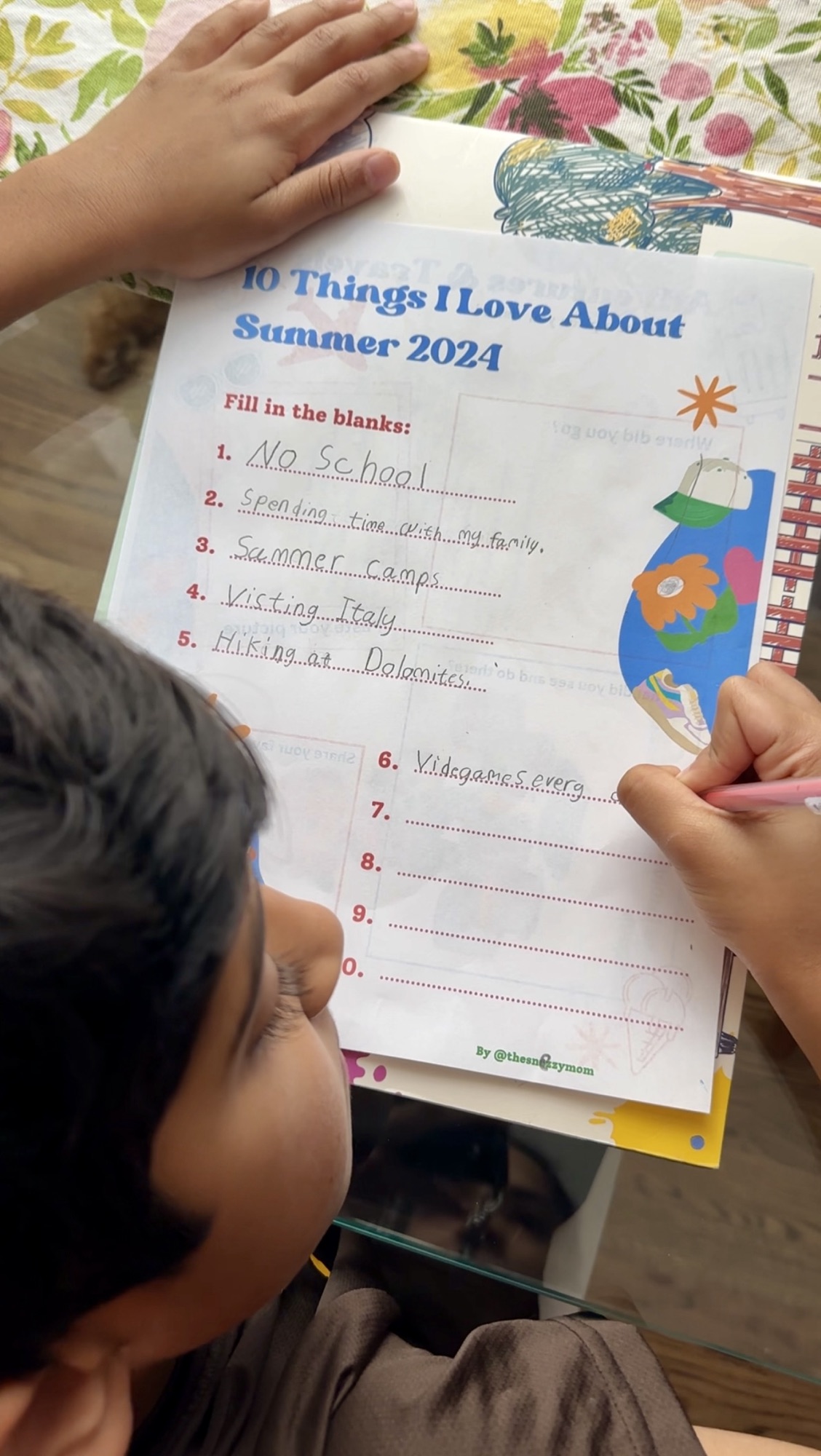 Summer Recap Activity Sheets: Free Download for Kids! | The Snazzy Mom ...